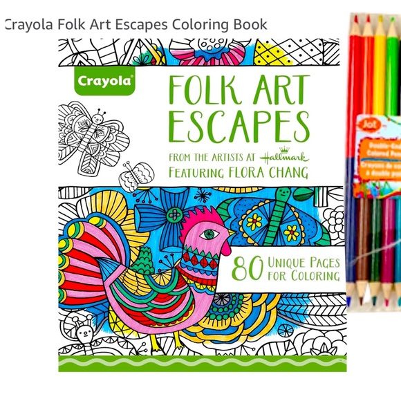 Crayola | Art | Crayola Coloring Book Colored Pencils 2 Piece Set New ...